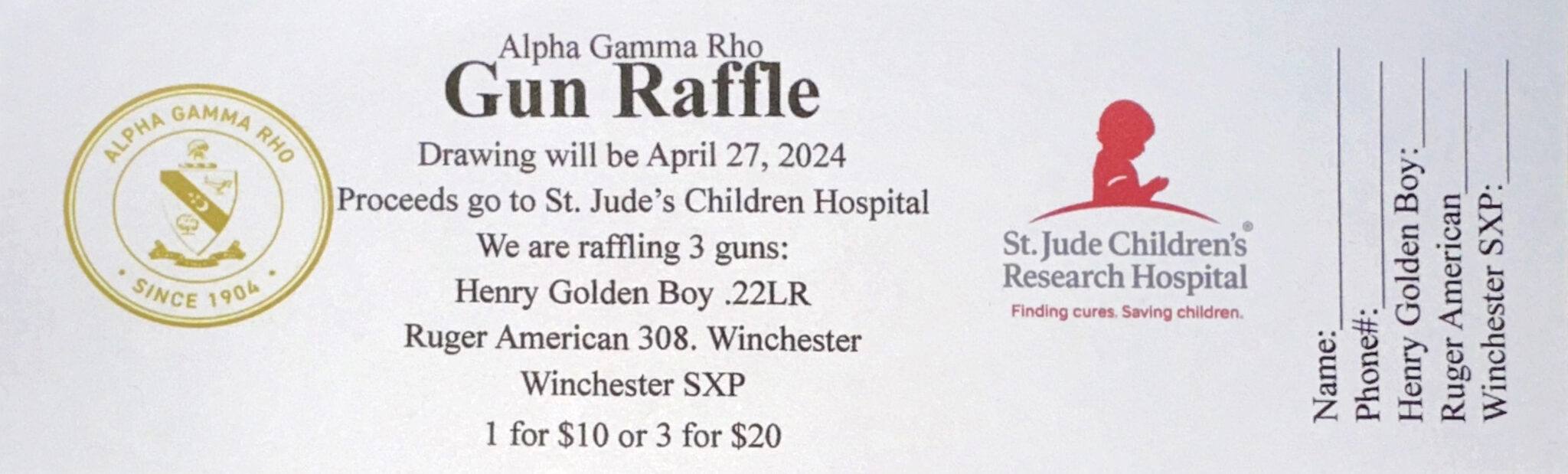 AGR Beta Alpha 2024 Raffle for St. Jude Children’s Hospital – AGR-Main